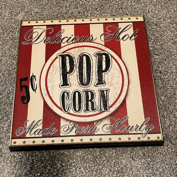 Wall Decor | Movie Room Decor Popcorn Print | Poshmark